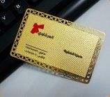 Gold Plate Stainless Steel Name Card /Etching Metal Business Card