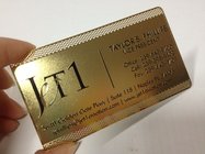 Polished gold metal business cards