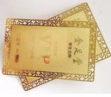 high quality brass heart-shaped metal buddha golden card